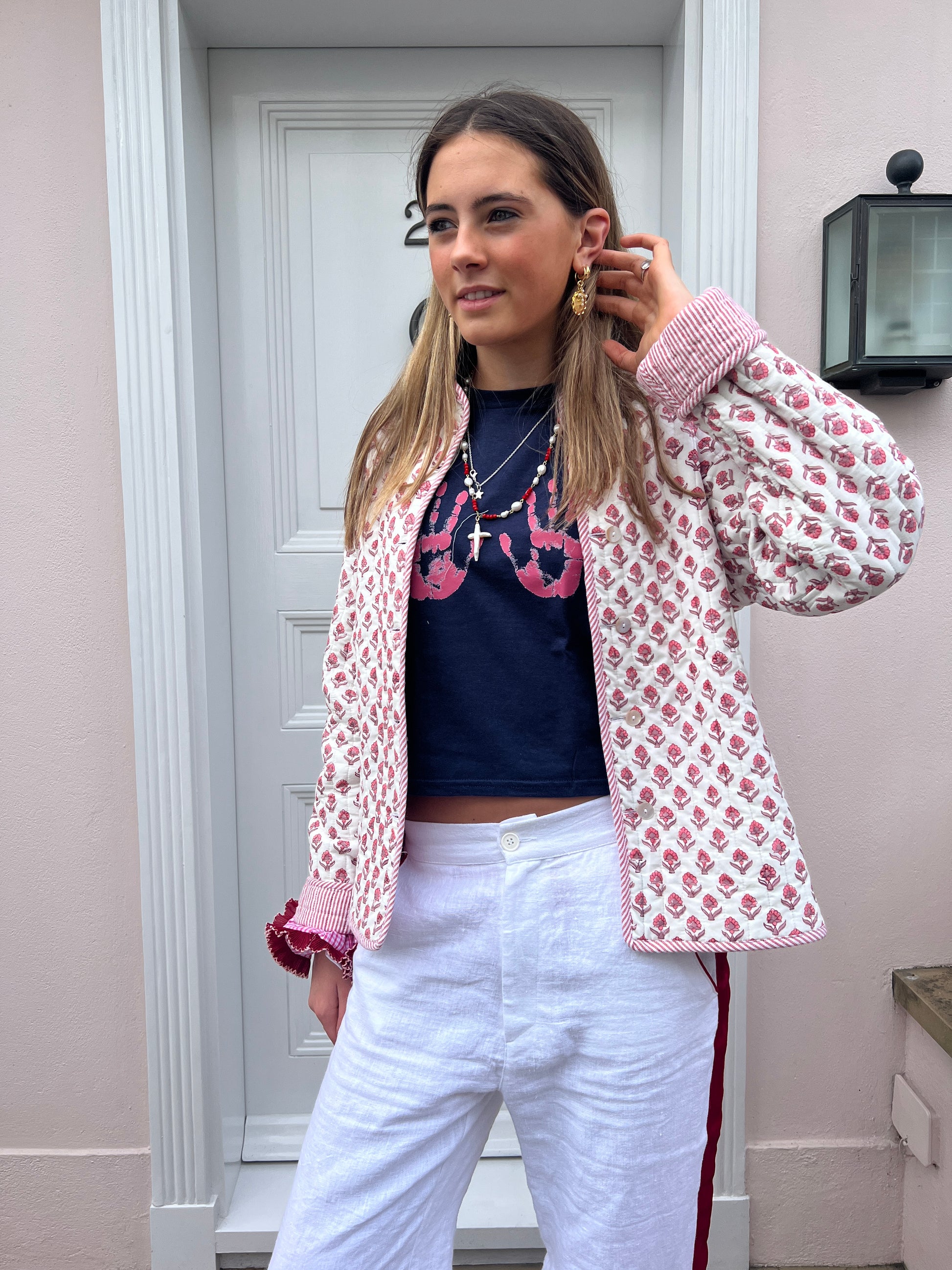 Pink Hand Print Tee – Mima Rose